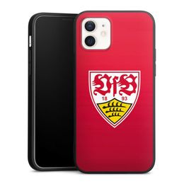 DeinDesign iPhone 12 Handy Premium Silikon H&uuml;lle Handyh&uuml;lle schwarz Case Vfb Stuttgart Official Licensed Product Logo Silikon Premium Case