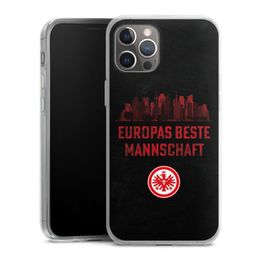 DeinDesign iPhone 12 Pro Max Handy Silikon H&uuml;lle Case transparent Handyh&uuml;lle European Cup Eintracht Frankfurt Merchandise Silikon Case