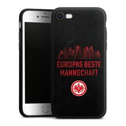 DeinDesign iPhone SE (2020) Handy Premium Silikon H&uuml;lle Handyh&uuml;lle schwarz Case Merchandise European Cup Eintracht Frankfurt Silikon Premium Case