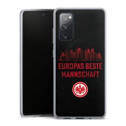 DeinDesign Galaxy S20 FE Handy Silikon H&uuml;lle Case transparent Handyh&uuml;lle Merchandise European Cup Eintracht Frankfurt Silikon Case