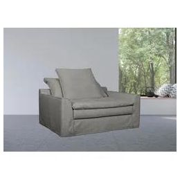 XXL-Sessel furninova "Sake Loveseat und Megasessel" Sessel Gr. Struktur, B/H/T: 133 cm x 95 cm x 114 cm, blau (soft blue) inklusive 2 Kissen, abnehmbarer und waschbarer Hussenbezug