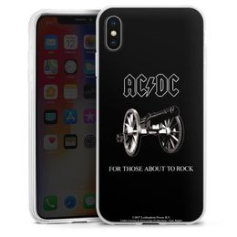 DeinDesign iPhone Xs Max Handy Silikon H&uuml;lle Case transparent Handyh&uuml;lle Music Acdc Merchandise Silikon Case