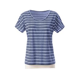 WITT Damen T-Shirt im Streifen-Dessin, marine-gestreift, Gr&ouml;&szlig;e 36
