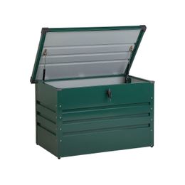 Beliani Auflagenbox Stahl dunkelgrün 100 x 62 cm 100x64x62cm