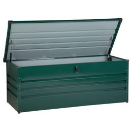 Beliani Auflagenbox Stahl dunkelgrün 165 x 70 cm 165x67x70cm