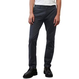 Marc O'Polo Chinohose MARC O'POLO Gr. 34, Länge 32, blau (dunkelblau) Herren Hosen im cleanen Look