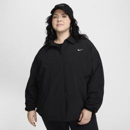 Nike Sportswear Essential Oversized-UV-Coaches-Jacke (Damen, große Größen) - Schwarz