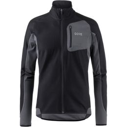 Gore Wear Gorewear r3 Partial Windstopper Laufjacke Herren - schwarz - Gr. S - Polyester/Elastan