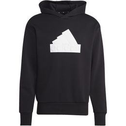 Adidas Future Icon Badge Of Sports Hoodie Herren - schwarz - Gr. L - Baumwolle/Polyester
