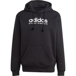 Adidas All Szn Hoodie Herren - schwarz - Gr. L - Baumwolle