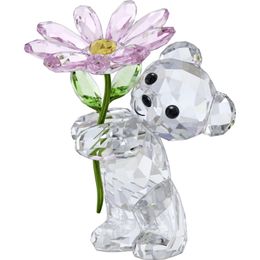 Dekofigur Swarovski "Kristallfigur Sammelfigur Kris Bär Ein Gänseblümchen für Dich, 5675327" Dekofiguren Gr. B/H: 3,4 cm x 5 cm, Kris Bär mit Gänseblümchen, bunt (kristallweiß, rosa, grün, gelb, schwarz) Swarovski Kristall