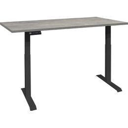 Mäusbacher Schreibtisch MÄUSBACHER "Big System Office" Tische Gr. B: 140cm, grau (schwarz matt, beton, schwarz beton) Breite 140 cm, elektrisch höhenverstellbar