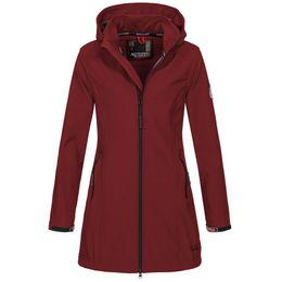 Softshelljacke Alessandro Salvarini "Alessia" Gr. S (36), rot (bordeaux), Damen, Obermaterial: 96% Polyester, 4% Elasthan; Innenmaterial: 100% Polyester, Jacken, lang mit abnehmbarer Kapuze