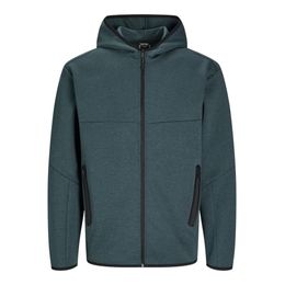 Jack & Jones Jack & Jones Sweatjacke 'JCOFusion' Herren Gr&ouml;&szlig;e M cyanblau / schwarz