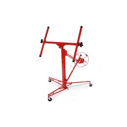 TecTake&reg; Plattenheber, 1-Mann-Bedienung, neigbar, breite Stativf&uuml;&szlig;e mit 3 Lenkrollen inklusive Feststellbremsen