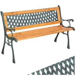 TecTake&reg; Gartenbank, 2-Sitzer, wetterfest, 128 x 51 x 73 cm