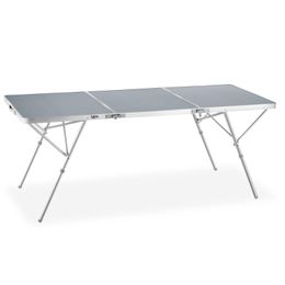 TecTake&reg; Aluminium Campingtisch, klappbar, bodenschonende, h&ouml;henverstellbare F&uuml;&szlig;e, 180 x 70 x 70,5 cm