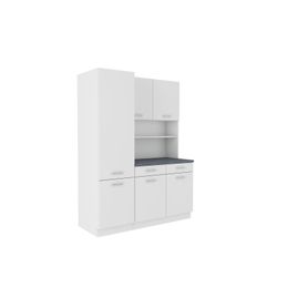 K&uuml;chen-Preisbombe Buffet K&uuml;che Mario 150 cm K&uuml;chenzeile K&uuml;chenblock Einbauk&uuml;che Weiss