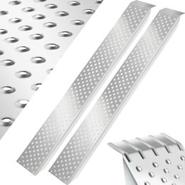 TecTake&reg; Auffahrrampen, 2er Set, rutschfeste, perforierte Oberfl&auml;che, 160 x 23 x 4,5 cm
