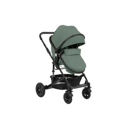 Kikkaboo Kombikinderwagen Amaia 3in1 i-Size Babyschale umbaubar Federung Tasche grün