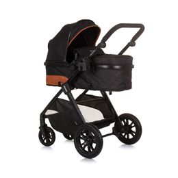 Chipolino Kinderwagen Harmony 2 in 1 Wickeltasche, Getränkehalter, Fußabdeckung grau