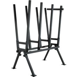 TecTake&reg; Holzs&auml;gebock, aus lackiertem Stahl, Belastbarkeit 400 kg, 76 x 53 x 102 cm