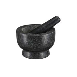 Meisterkoch Mörser mit Stößel Optimus ¦ schwarz ¦ Granit ¦ Maße (cm): H: 10 Ø: 15 » Höffner