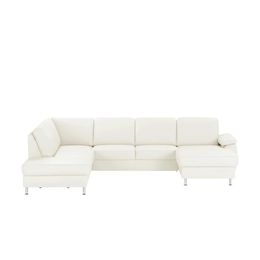 meinSofa Wohnlandschaft mit Sitz- und Rückenbezug aus Leder Kathi ¦ weiß ¦ Maße (cm): B: 309 H: 86 T: 235