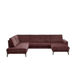 meinSofa Wohnlandschaft aus Mikrofaser Grace ¦ rot ¦ Maße (cm): B: 337 H: 89 T: 220