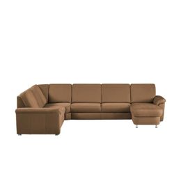 meinSofa Wohnlandschaft Mikrofaser Rita ¦ braun ¦ Maße (cm): B: 330 H: 91 T: 240