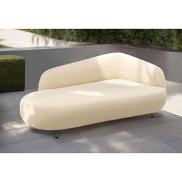 Polstergarnitur DOMO collection "Poika Bezug Fellimitat" Sitzmöbel-Sets Gr. H/T: 79cm x 88cm, Fellimitat, Stellvariante Sofa: Recamiere rechts, beige Couchgarnitur Formschönes Outdoor-Highlight, ideal für Balkon, Terrasse, Garten