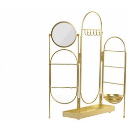 Dkd Home Decor - Metall Mirror Schmuckschachtel 46x10.5x51.5 Spiegel Goldener Siebmetall Metall mehrfarbig Materialfamilie von Schmuckschachteln und