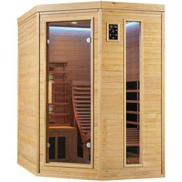 Artsauna - Infrarotkabine Esbjerg – Triplex-Heizsystem Infrarotsauna - 2 Personen – LED-Farblicht, digitale Steuerung – Hemlock-Holz