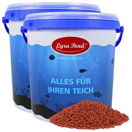 LYRA PET 2 x 10 Liter Lyra Pond® Pond Colour Astax Pellets im Eimer