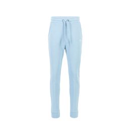 Jogginghose Alpha Industries "Alpha Industries Men - Jogger Organics EMB Jogger" Gr. L, Normalgrößen, blau (organic sky blue) Herren Hosen