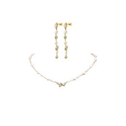 Paul Valentine Adorn Necklace & Earrings Set Gold