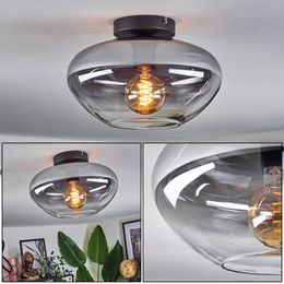 hofstein Mertola Deckenleuchte Glas 30 cm Klar, Rauchfarben, 1-flammig