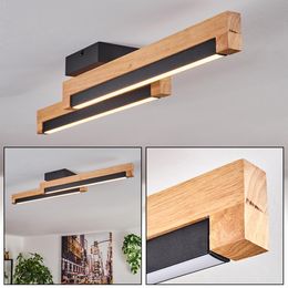 hofstein Lemene Deckenleuchte LED Naturfarben, Schwarz, 2-flammig