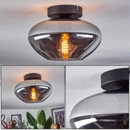 hofstein Mertola Deckenleuchte Glas 25 cm Rauchfarben, 1-flammig