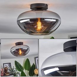 hofstein Mertola Deckenleuchte Glas 30 cm Rauchfarben, 1-flammig