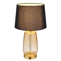Globo Classy Tischleuchte Bernsteinfarben, Messing, 1-flammig