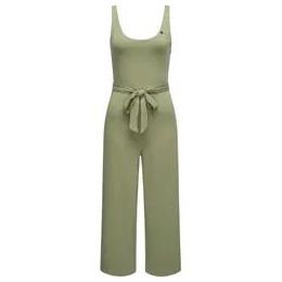 Jumpsuit Ragwear "Lisseta" Gr. L (40), Normalgrößen, grün (olivgrün), Damen, Material: 48% Baumwolle, 47% Viskose, 5% Elasthan, Overalls, Langer Damen Overall mit Bindegürtel