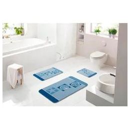 Badematte Grund Badematten Gr. rechteckig (65cm x 115cm),, blau