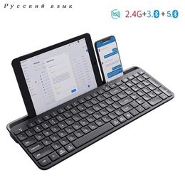 Seenda Kabellose Bluetooth-Tastatur Mit Nummernblock, 2,4 G Kabellose Multi-Device-Tablet-Tastatur Für Ipad, Android, Mac, Windows