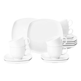 Seltmann Weiden Kaffeeservice Lido Wei&szlig; 18er Set