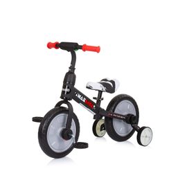 Chipolino Dreirad, Laufrad 2 in 1, Max Bike, 10 Zoll R&auml;der, Pedale, St&uuml;tzr&auml;der grau