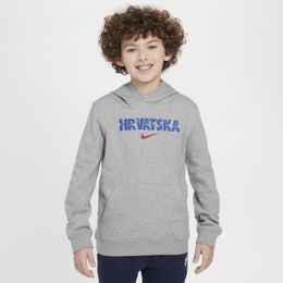 Kroatien Club Fleece Nike Fußball-Hoodie für ältere Kinder - Grau