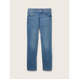 Tom Tailor Damen Alexa Straight Jeans, blau, Uni, Gr. 28/32