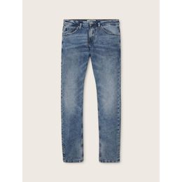 Tom Tailor Denim Herren Piers Slim Jeans, blau, Logo Print, Gr. 36/32