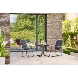 Garten-Essgruppe siena GARDEN "Premium", grau (anthrazit, anthrazit, anthrazit), Aluminium, Stahl, Sitzmöbel-Sets